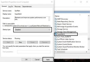 Fix : Service host SuperFetch high CPU or disk usage. - BounceGeek