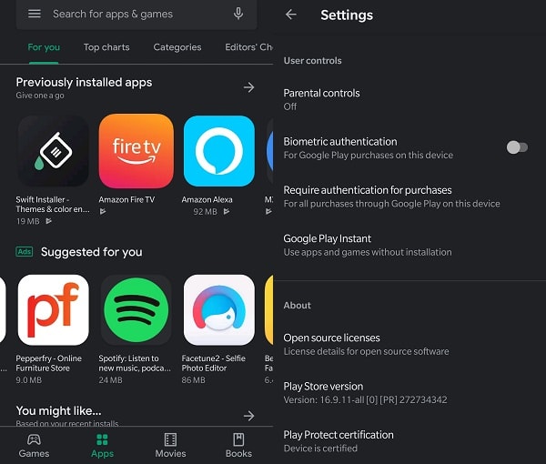 Activate Play Store Dark Mode in any Android Smartphone - BounceGeek