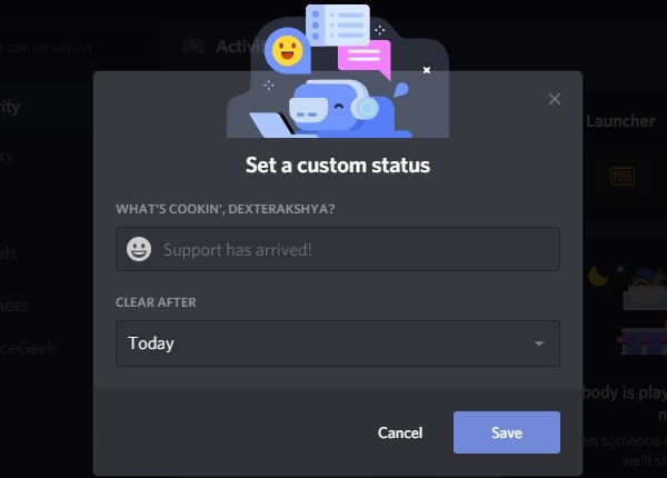 How To Set Discord Custom Game Status Bouncegeek
