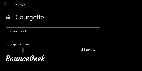 Change the default system font in Windows 10 - BounceGeek