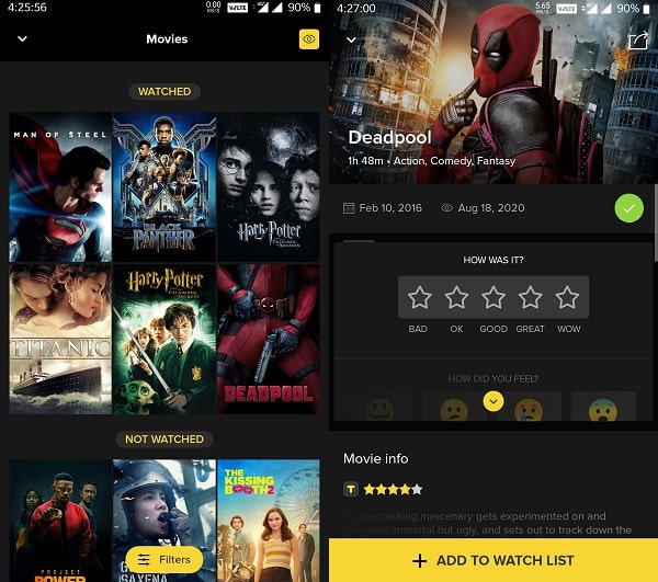 Best Movie Tracker Apps - Movie List Apps - BounceGeek